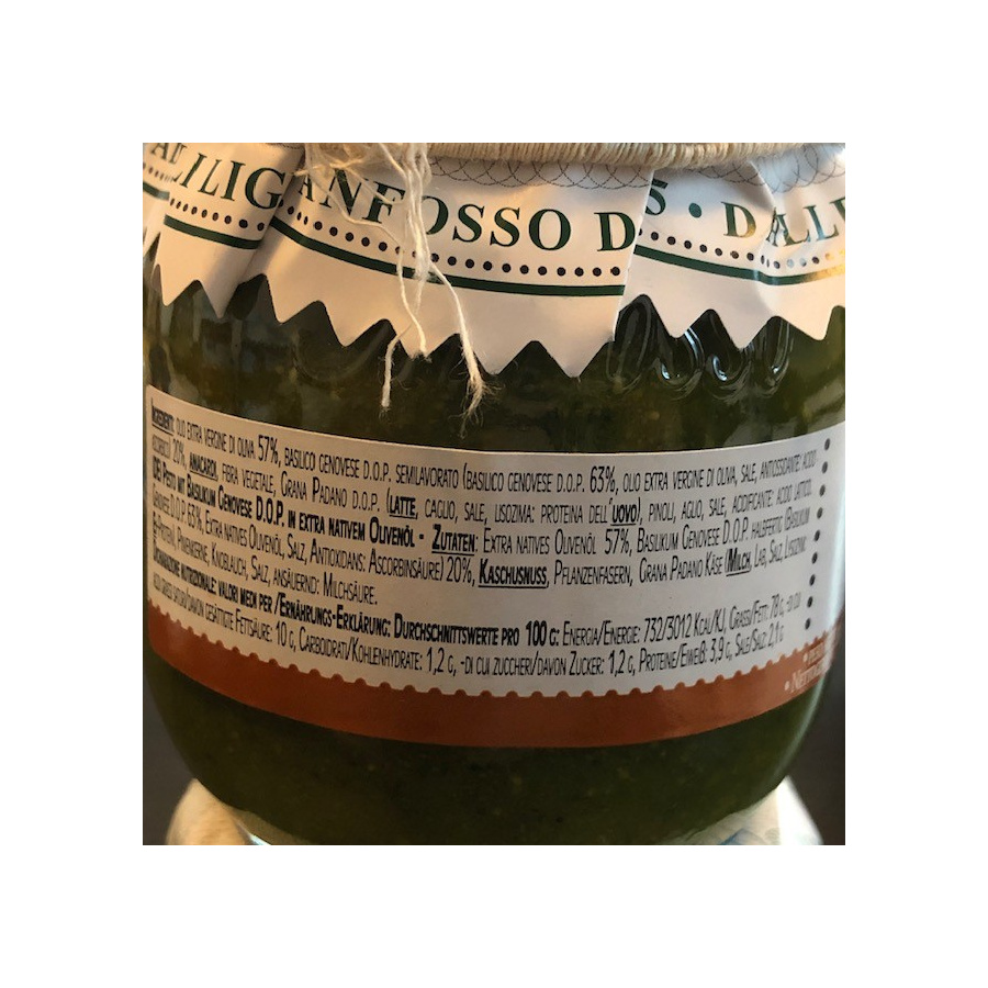 Promo Pesto avec Basilic Génois AOP Classique Sans Ail Rouge Anfosso