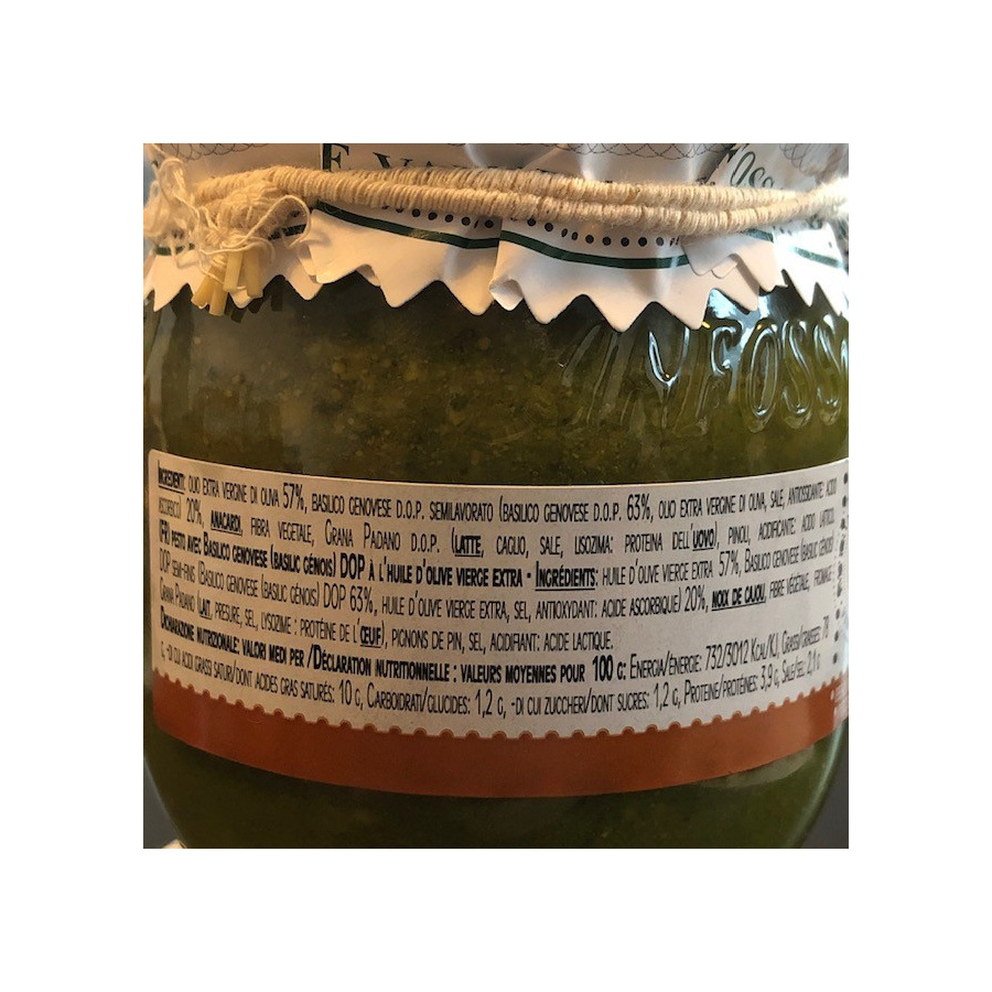 Promo Pesto avec Basilic Génois AOP Classique Sans Ail Rouge Anfosso