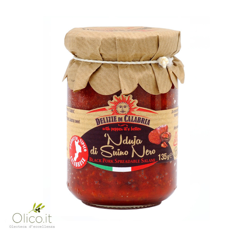 Nduja Black Pork spicy spreadable salami 135 gr Delizie di Calabria
