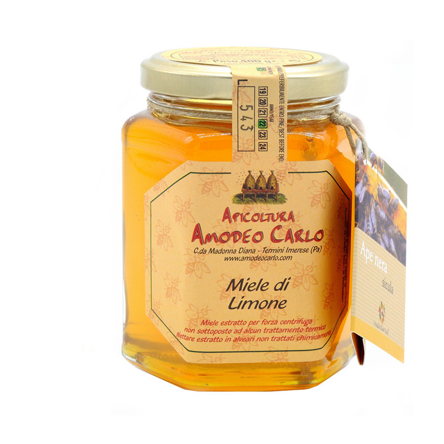 Miel de Limón Abeja Negra Sícula 400 gr Apioltura Amodeo Carlo