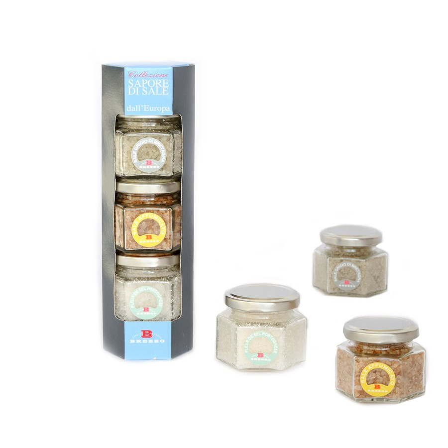 Set x 3 | Sal Grisa de Bretaña - Ahumada - Flor de Sal Brezzo