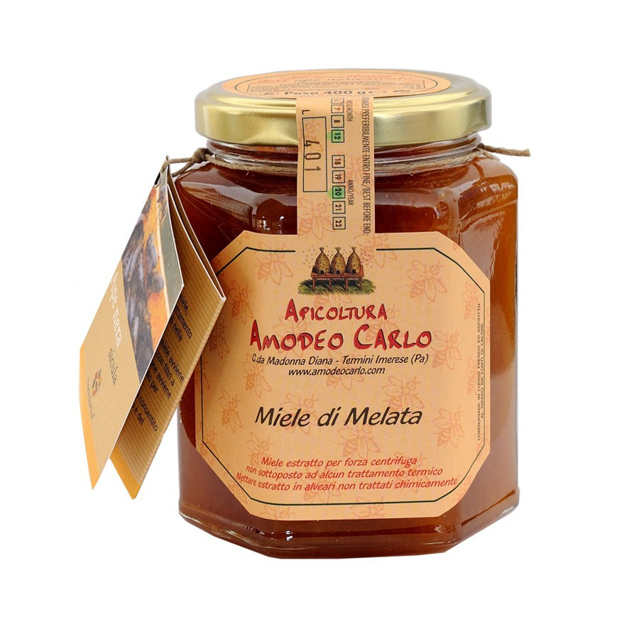 Miel de miellat Abeille Noire Sicilienne 400 gr Carlo Amodeo Sicile