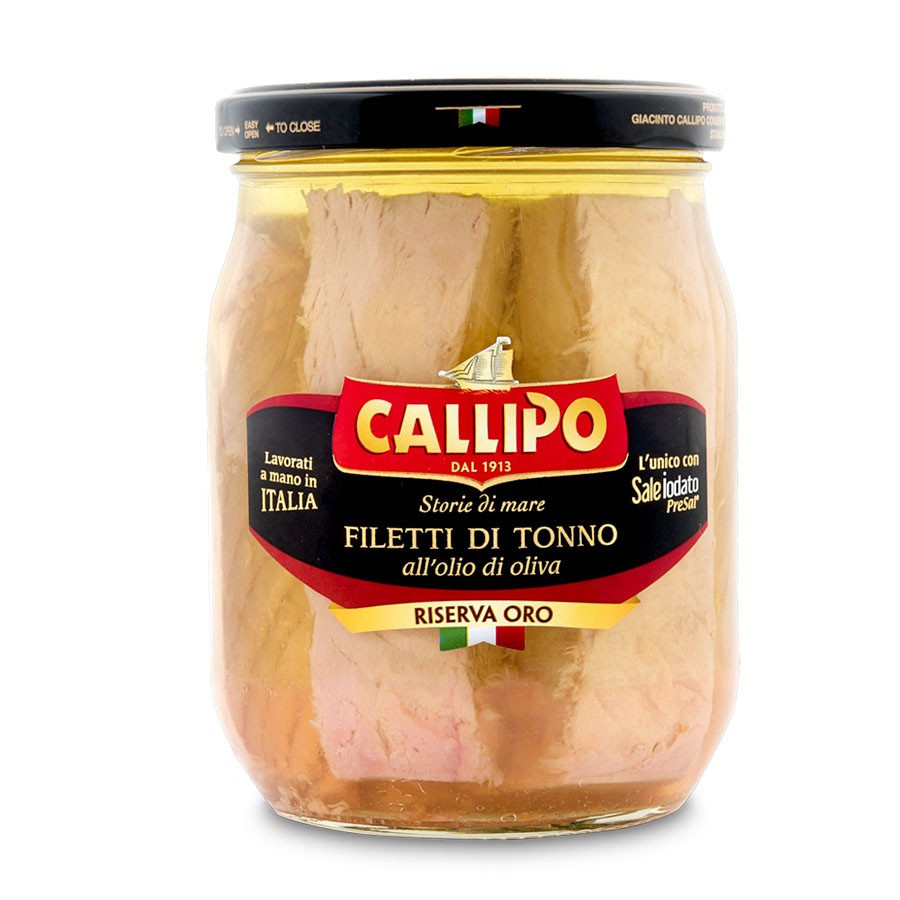 Callipo Tuna fish fillets in olive oil Riserva Oro 550 gr Calabria