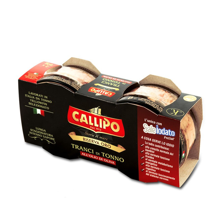 Callipo Tuna fish slices in olive oil Riserva Oro 70 gr x 2 calabria