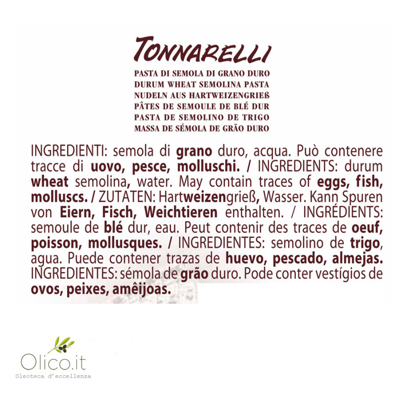 Tonnarelli harde tarwe Antico Pastificio Morelli Tuscane 500 g
