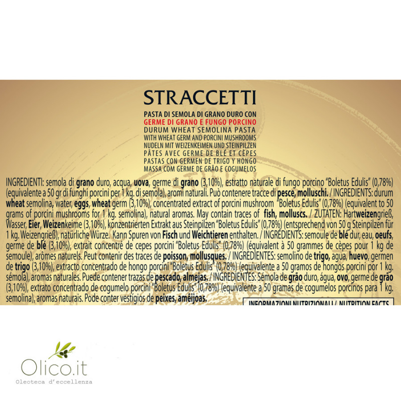 Straccetti Pasta mit Steinpilzen 250 gr Pastificio Morelli Toskana