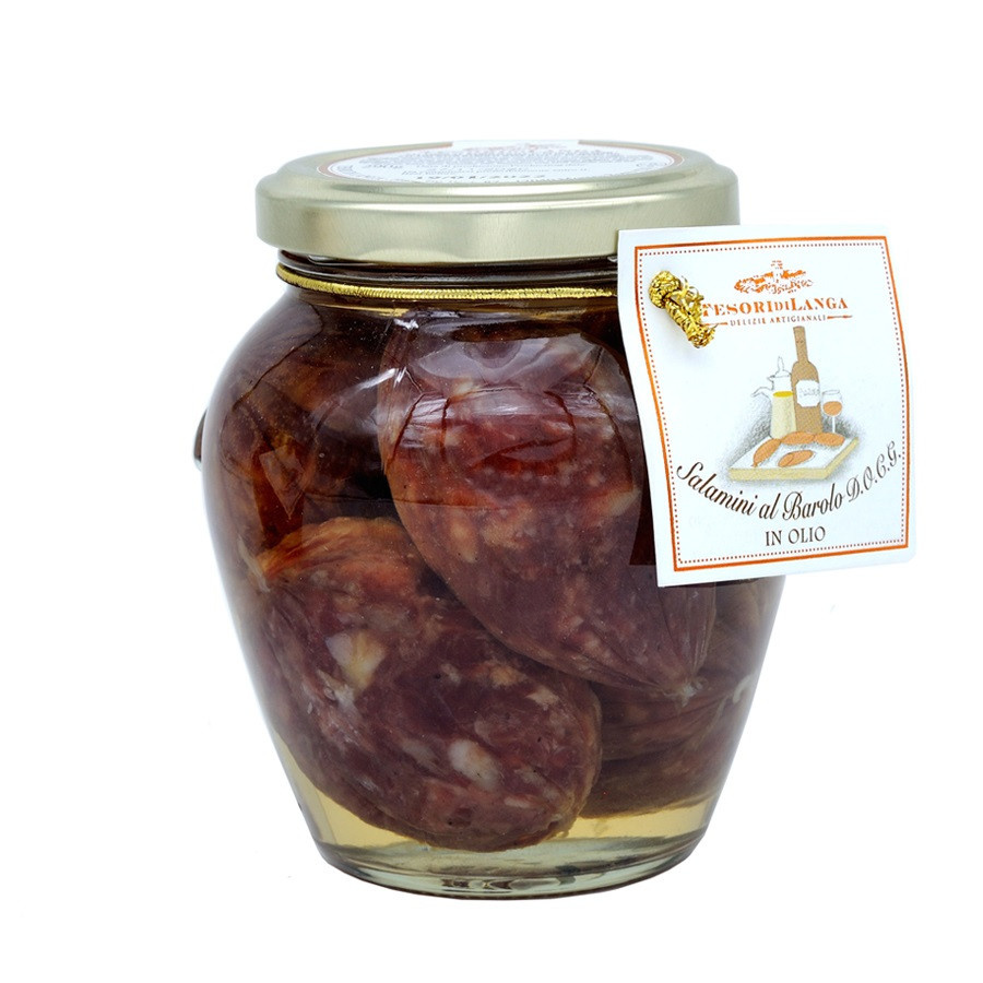 Salamini al Barolo D.O.C.G. in oil 290 gr Tesori di Langa Brezzo