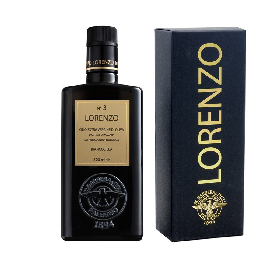 Gift box Organic Extra Virgin Olive Oil Lorenzo N° 3 PDO Barbera