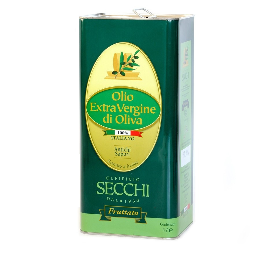 Can 5 lt Fruity Extra Virgin Olive Oil Antichi Sapori Oleificio Secchi
