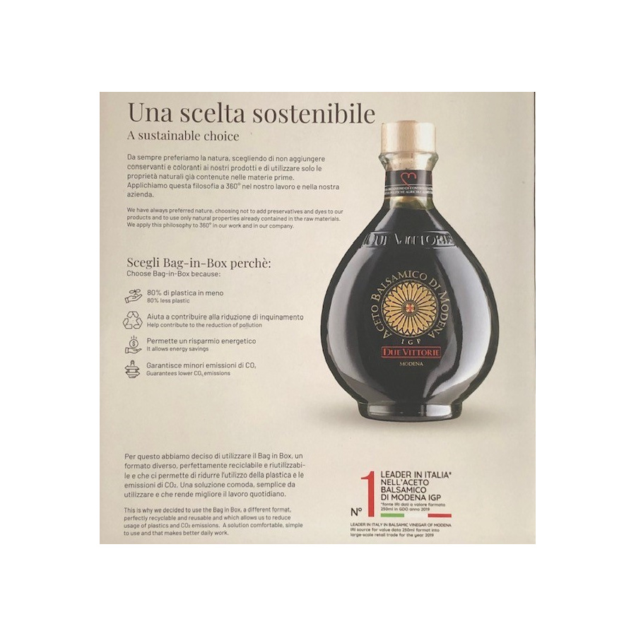 Angebot Bag in Box 3 lt Balsamico Essig Modena IGP Due Vittorie Oro