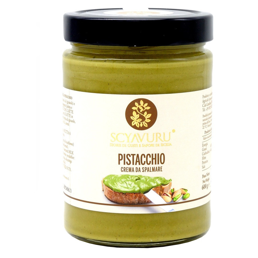 Grote Pot Pistachepasta van 600 gram Zoet Scyavuru Sicilië