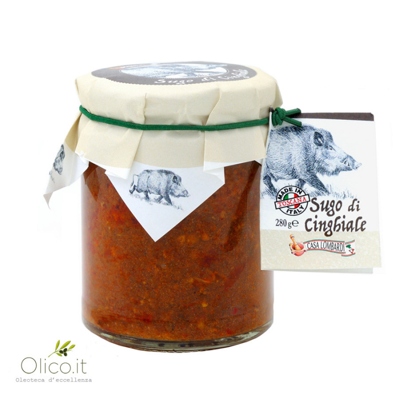 Wild Boar Ragu Sauce Pasta Tuscan Recipe 280 gr Casa Lombardi Tuscany
