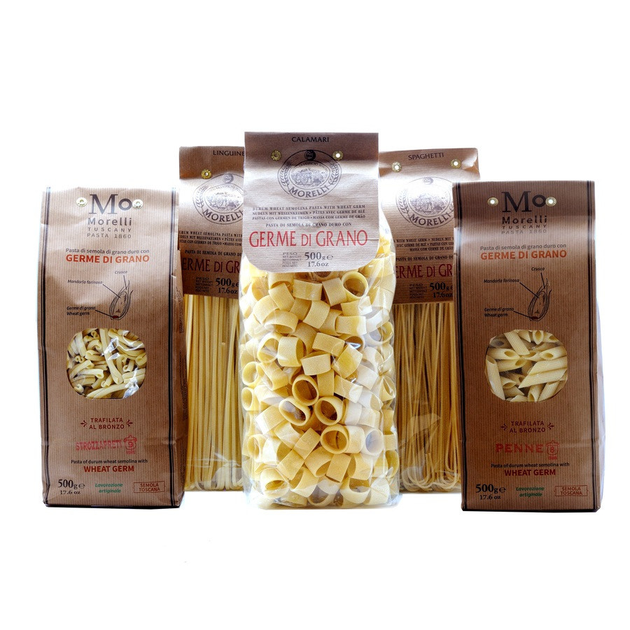 Aanbieding pasta met tarwekiemen Antico Pastificio Morelli 500 g x 5