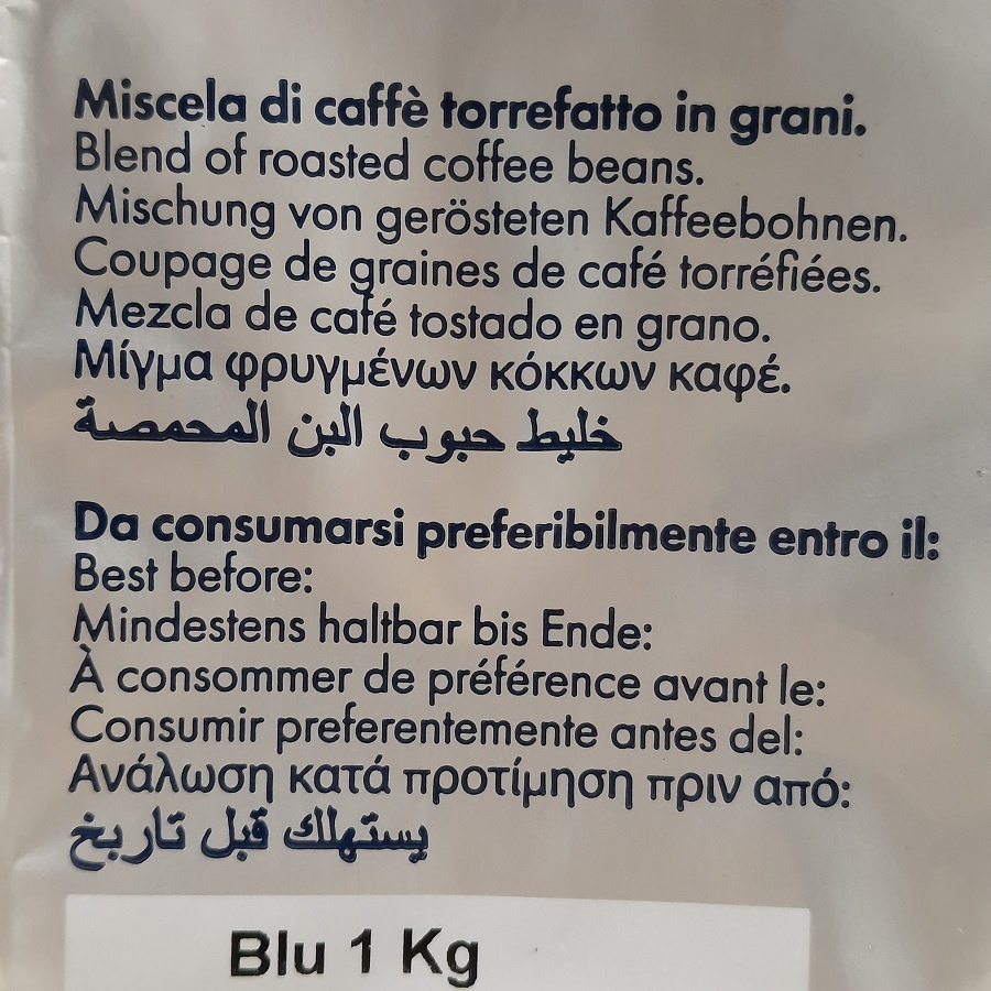 Caffè in grani Vending Caffè Borbone in chicchi Miscela BLU 1 kg