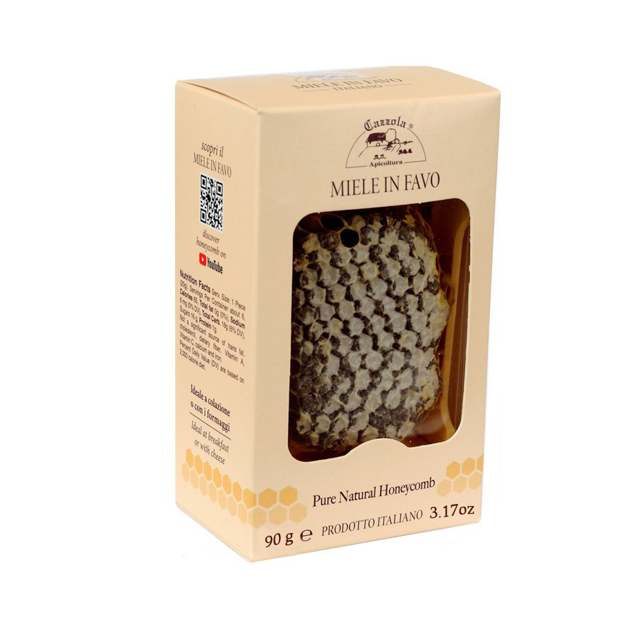 Italienischer Honig mit Wabe 90 gr Apicoltura Cazzola