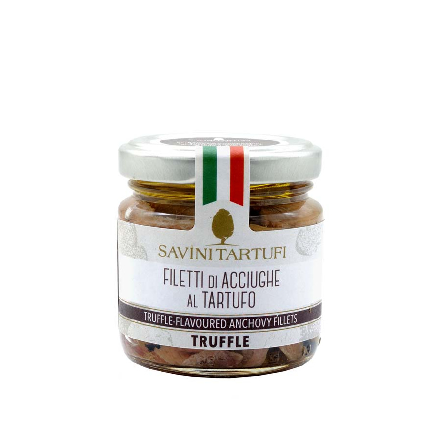 Anchovy fillets with Black Truffle 100 gr Savini Tartufi Tuscany
