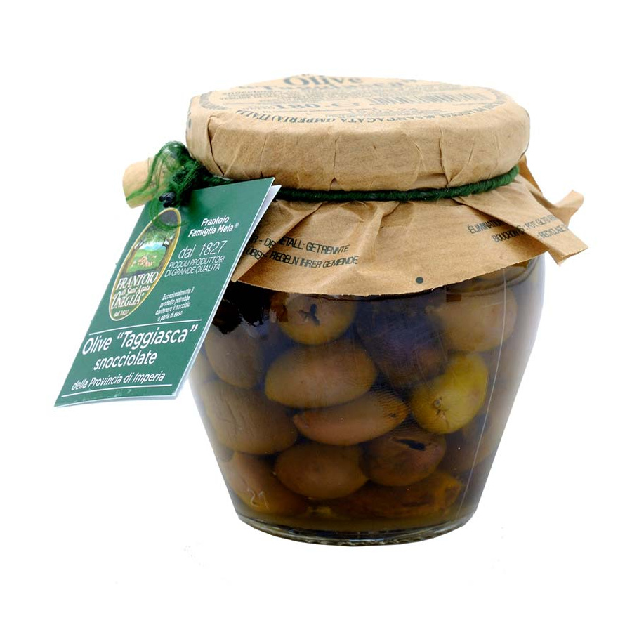 Entkernte Taggiasca Oliven in EVO 180 gr Sant'Agata d'Oneglia