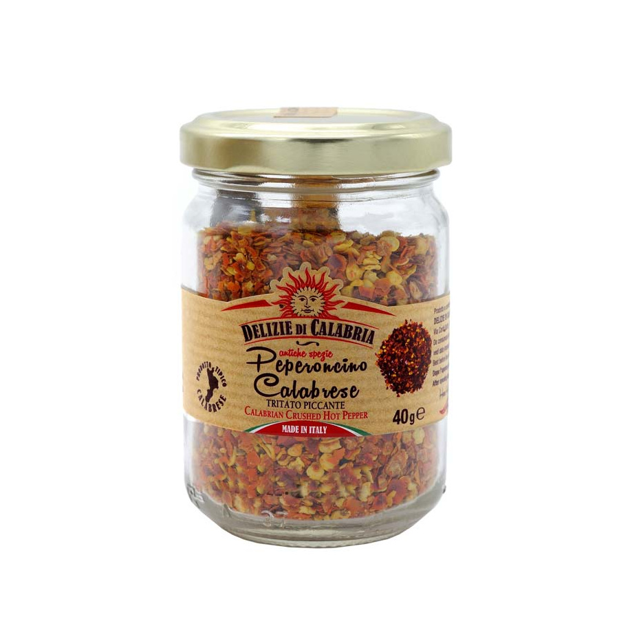 Kalabrischer Peperoncino gehackt scharf 40 gr Delizie di Calabria