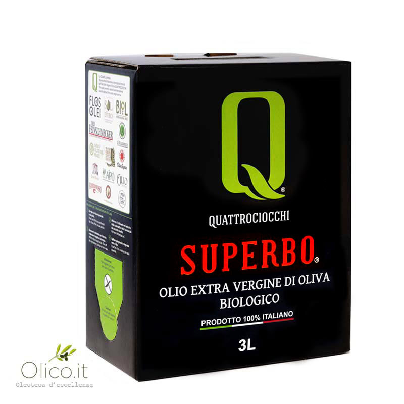 Bag in Box 3 lt Natives Olivenöl Extra Bio Superbo Quattrociocchi