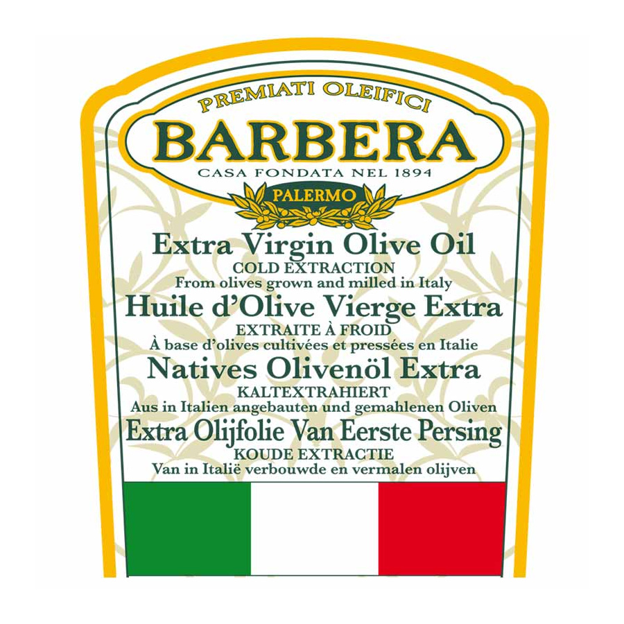 Can 3 lt Extra Virgin Olive Oil Unfiltered Barbera Sicily