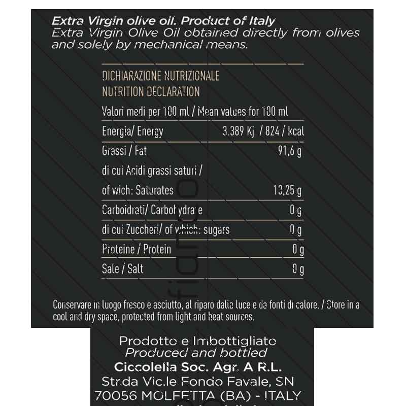Delicate Extra Virgin Olive Oil Faresse Ciccolella Bag in Box 3 lt