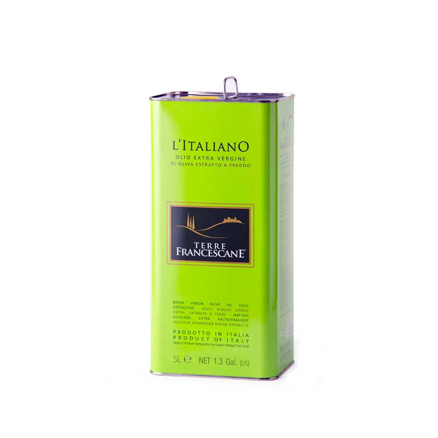 L'Italiano Extra Virgin Olive Oil Can 5 lt Terre Francescane
