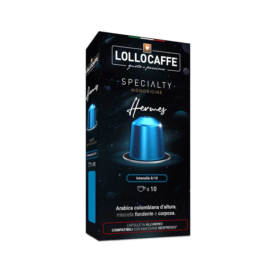 10 Cápsulas de Aluminio Lollo Caffè Specialty Hermes Comp Nespresso®