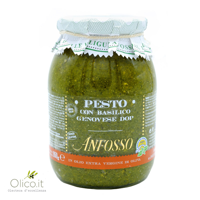 Anfosso Genovese Pesto with Basil DOP without garlic maxi size 950 gr