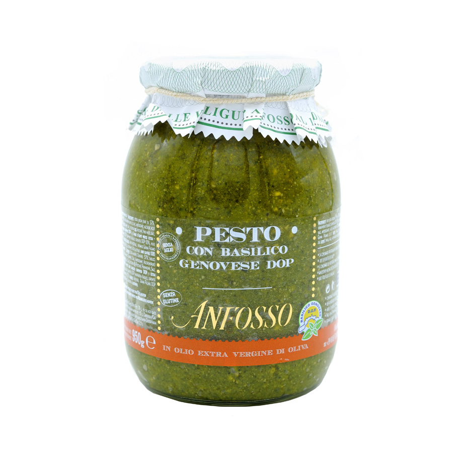 Anfosso Pesto con Basilico Genovese DOP senz'aglio maxi 950 gr