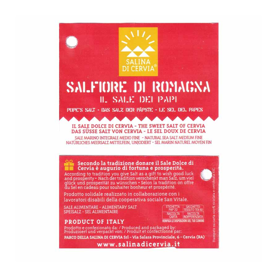 Salfiore Zout Pausen 1 kg Salina di Cervia zout van de pausen