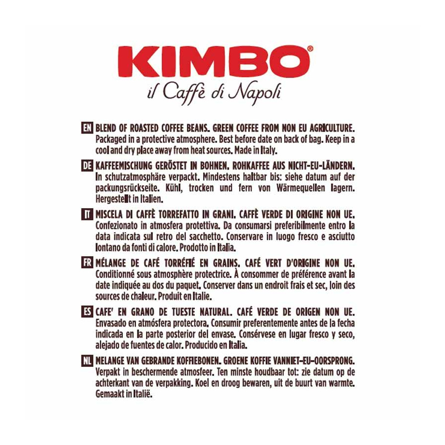 Kimbo Espresso Classico coffee beans 1 kg