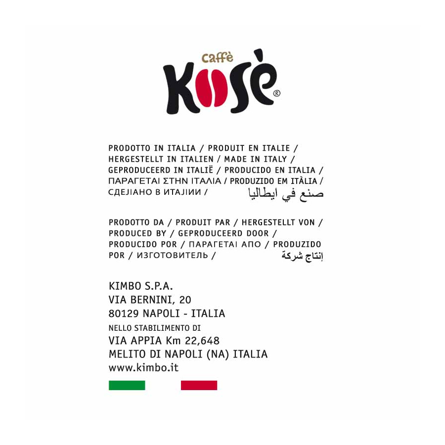 Offer Kimbo Kosè Crema coffee beans 1 kg x 6