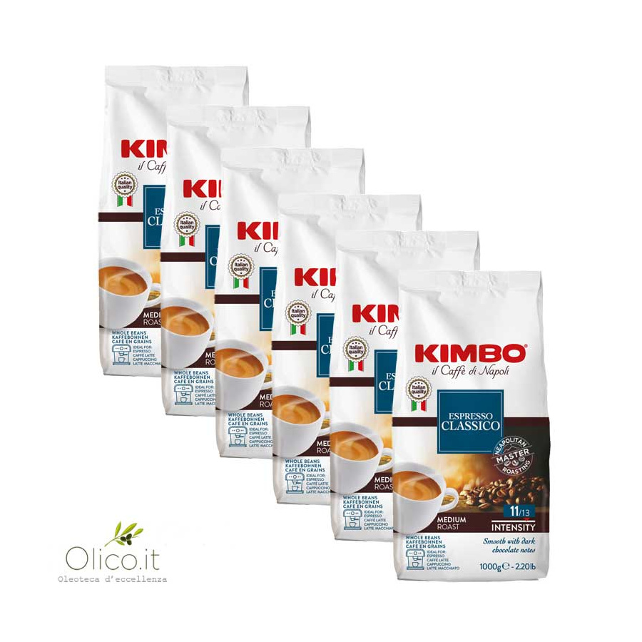 Offer Kimbo Espresso Classico coffee beans 1 kg x 6