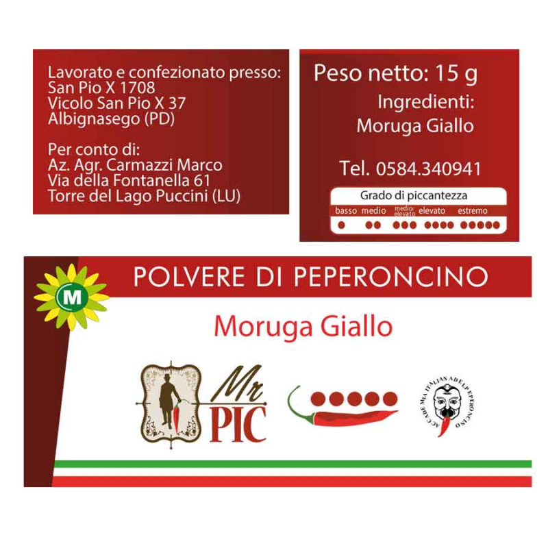 Mr Pic Poudre de Piment Moruga Jaune 15 gr